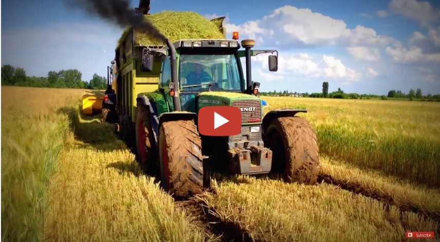 Fendt 514c Vastgereden bij het GPS hakselen........