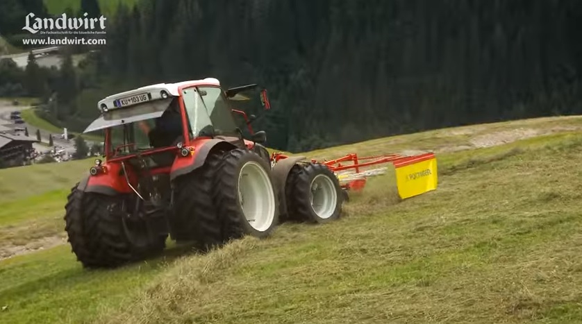 Hooioogst op de steile helling.