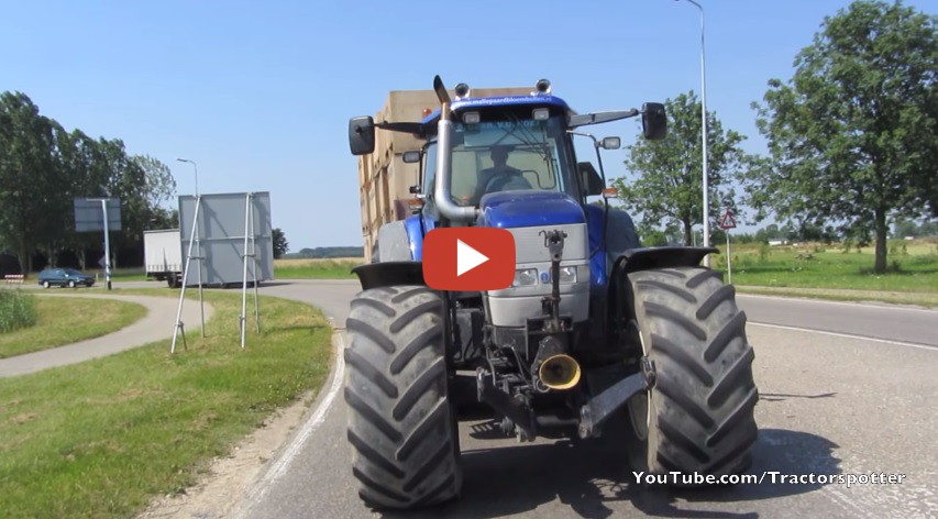 New Holland TM 190 Blue Power met open pijp, Pure Sound!