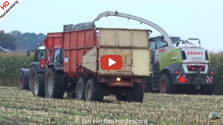 Jan van den Hardenberg -- Mais hakselen in Harskamp met de nieuwe Claas ...