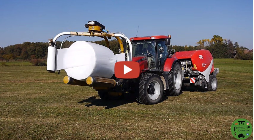 Hoe het ook kan...... De wikkelaar in de fronthef........ Case Maxxum ...