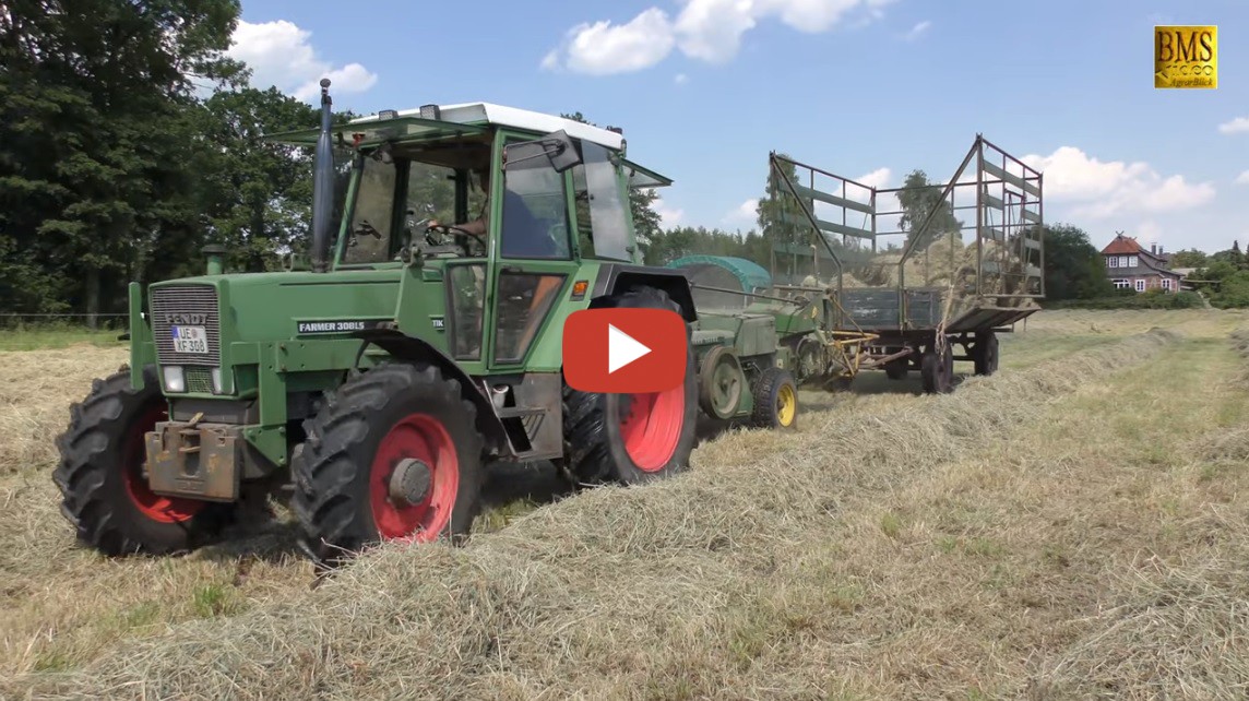 Hooien met youngtimers Fendt Farmer 308 en een Deutz D25
