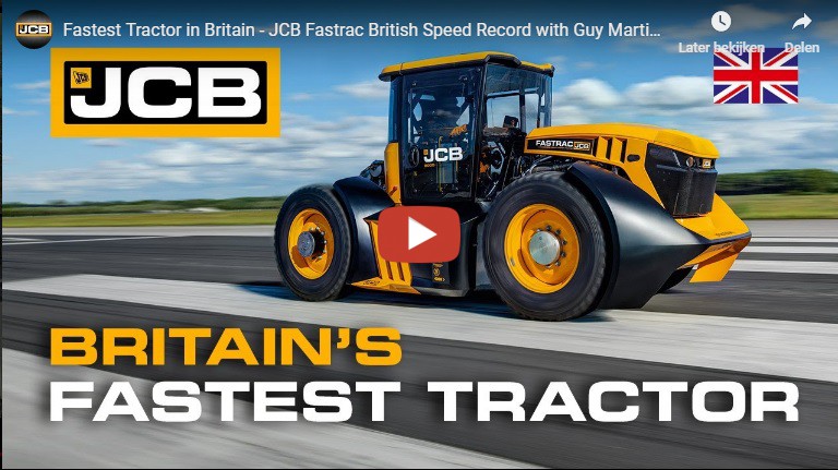 Snelste tractor in Groot-Brittannië 166,7 km per uur - JCB Fastrac's ...
