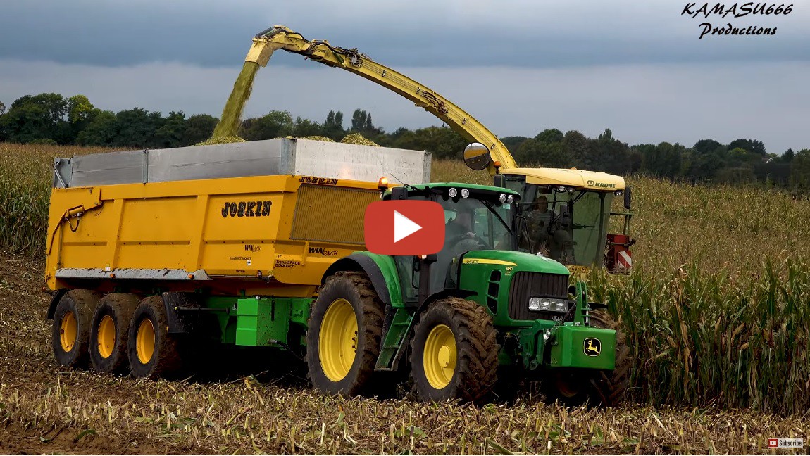 Mais 2019 : Loonbedrijf Keulers Krone BIG X 630. Afvoer met Iveco 6x6 ...