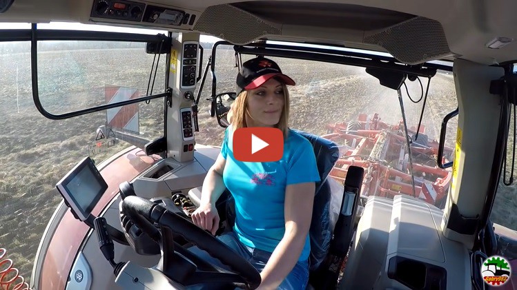 Girlpower Mirella & Massey Ferguson 8740 S met een Kuhn Discolander XM ...