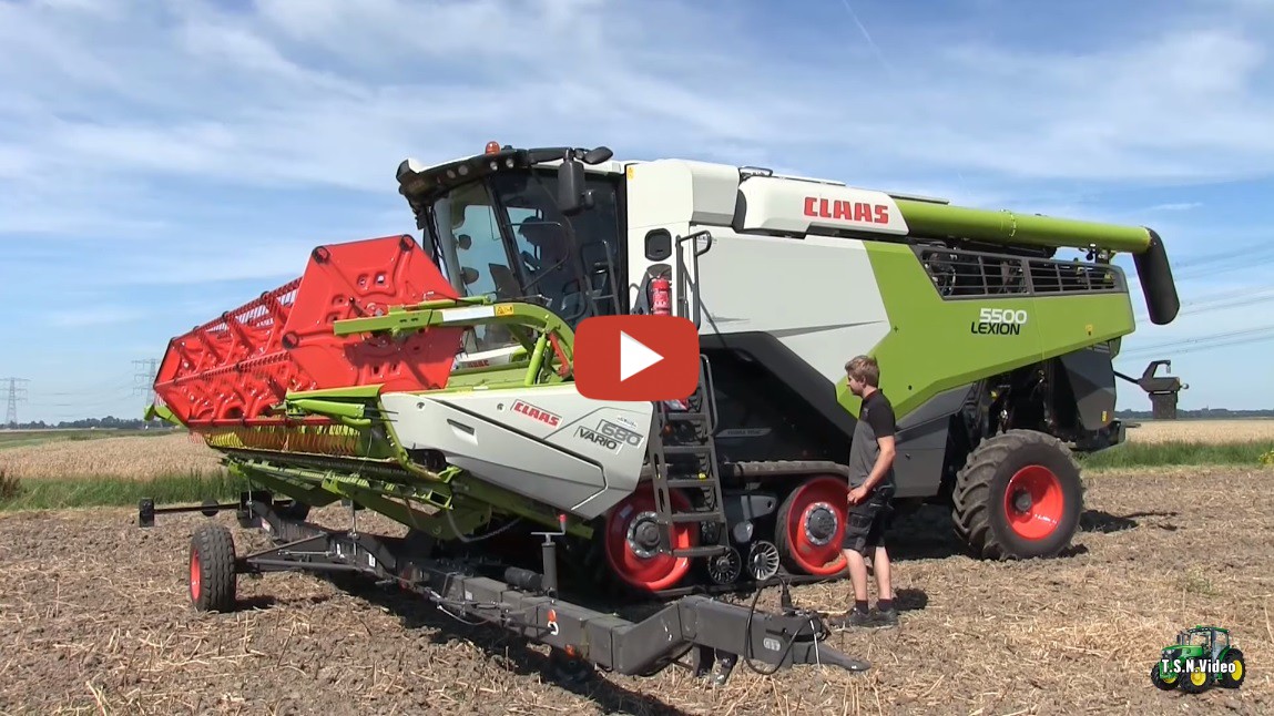 Akkerbouwbedrijf: Geert Sandee zet de nieuwe Claas Lexion 5500 terra ...