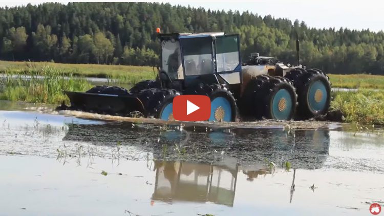 Zeemonster met 16 banden - Een amfibische tractor die tien meter lang ...