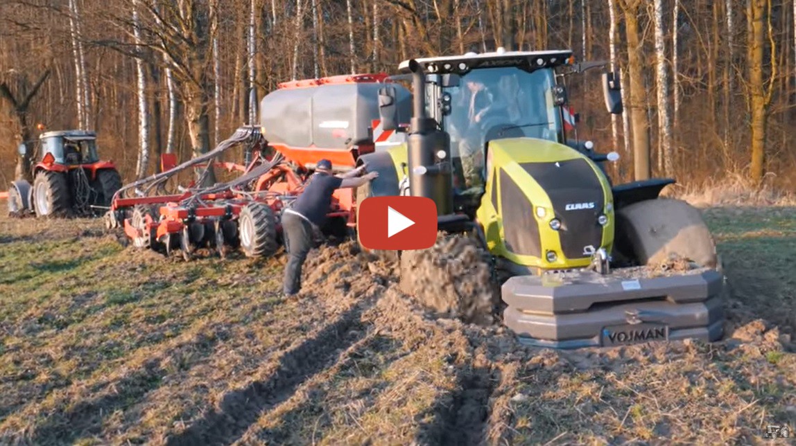 Vastgereden.......CLAAS AXION 960 450PK met een strip till Horsch Focus 6TD