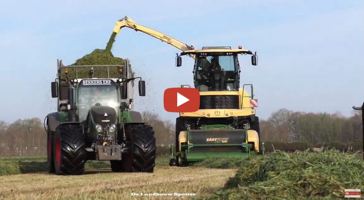 Loonbedrijf Fa. Bekkers Erp Eerste gras hakselen 2021- Krone Big X 780 ...