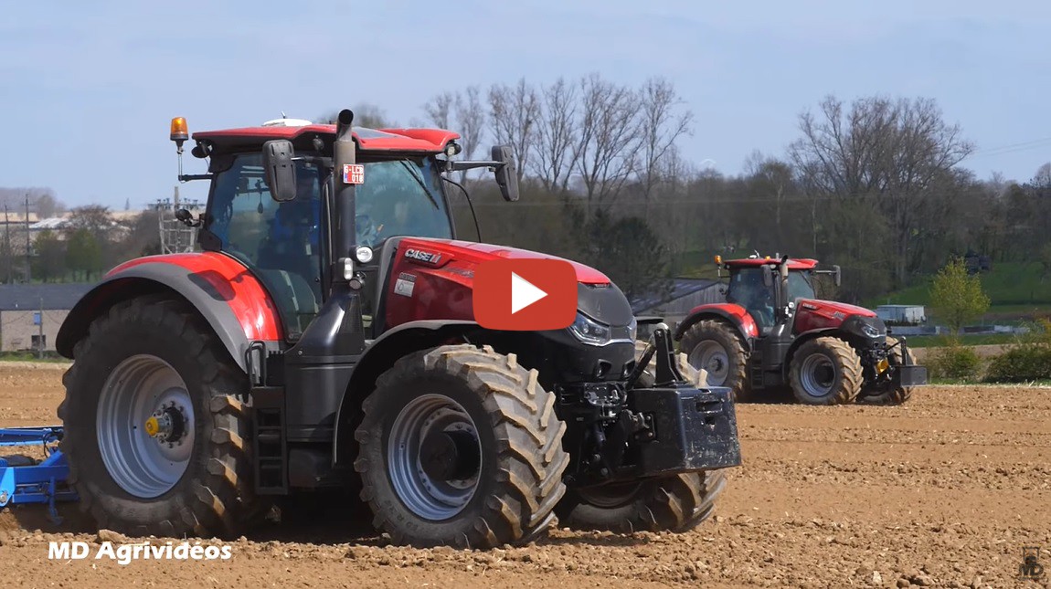 🔴De nieuwe Case IH Magnum 340 en 2x Case IH Optum 300 aan het werk in ...
