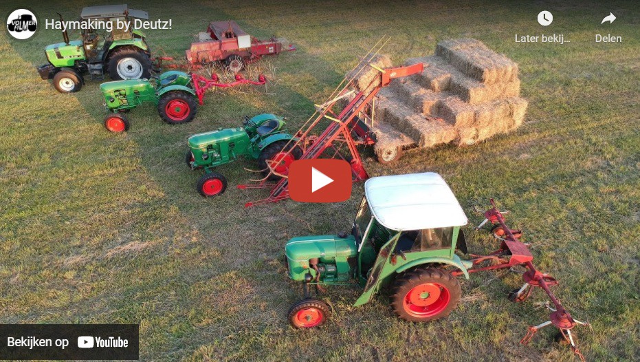 VolmerFilm -- Hooien met oldtimer trekkers en machines- Deutz en Same trekkers..............