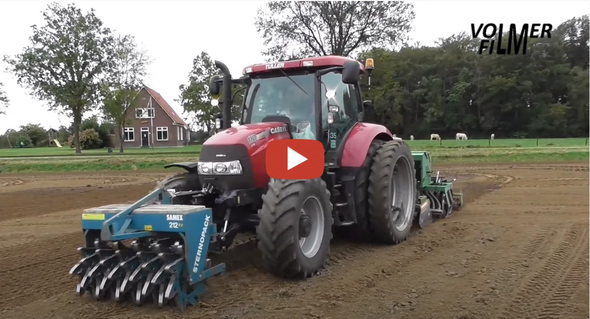 *VolmerFilm 2021 Loonbedrijf Tuller uit Bathmen - Gras zaaien met de Case IH Maxxum 110 CVX ...
