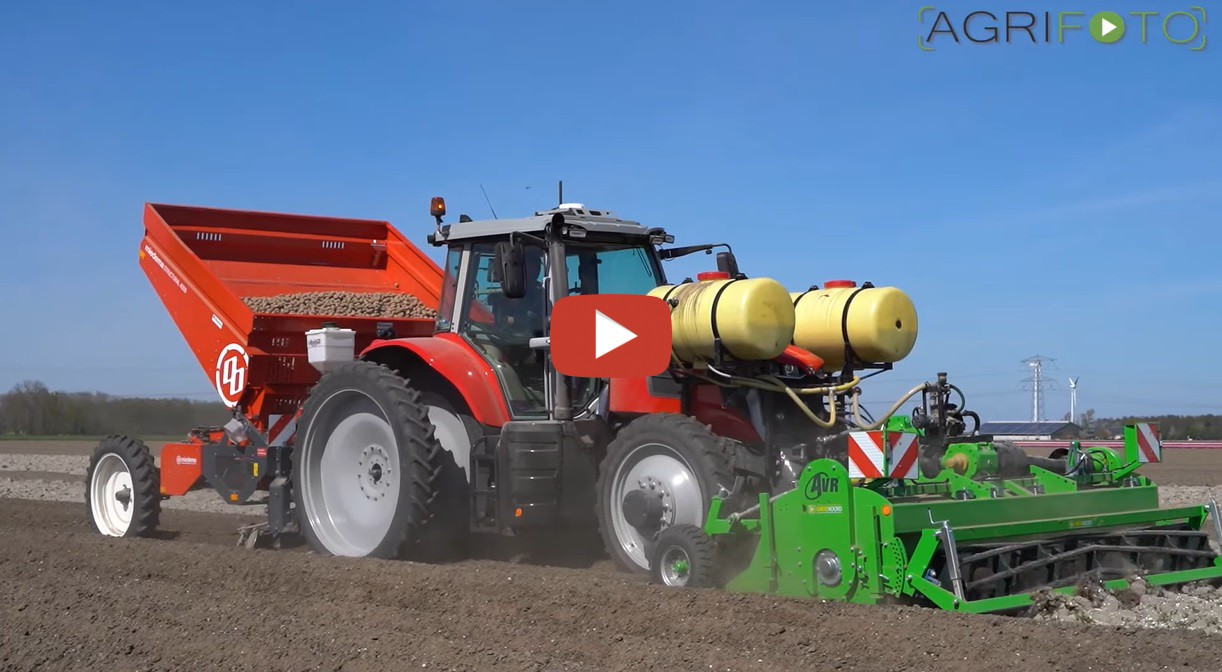 *Nieuwe Massey Ferguson 7S190 aan het aardappelen poten 2022 met een ...