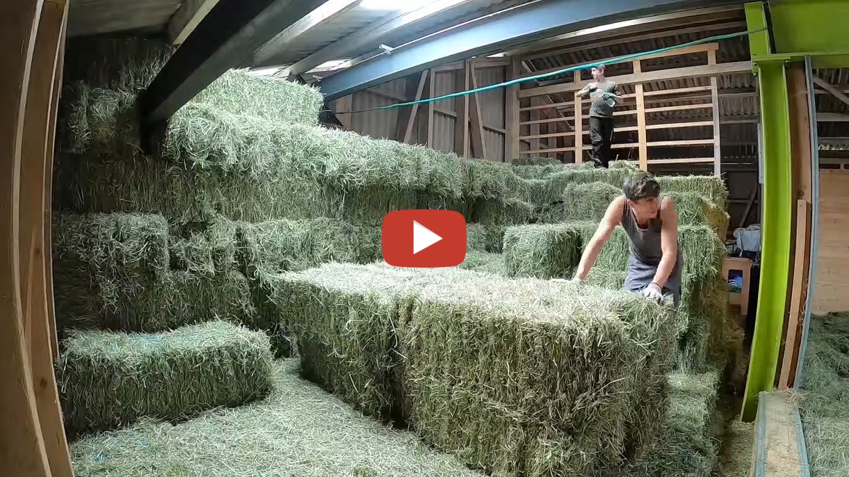 Los hooi persen en inschuren met een New Holland pers. Wel ...