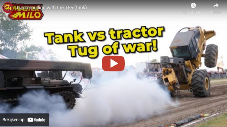 MasterMilo --Trekkertrek met de T55 (tank) in 's-Heerabtskerke. We ...