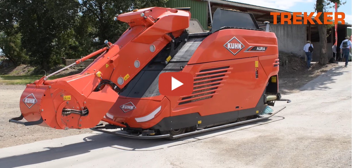 Kuhn toonde onlangs de nieuwe Aura-voerrobot. De machine opereert ...