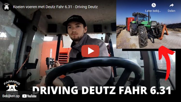 Robin gaat koeien voeren met de Deutz Fahr 6.31 - Driving Deutz Het ...