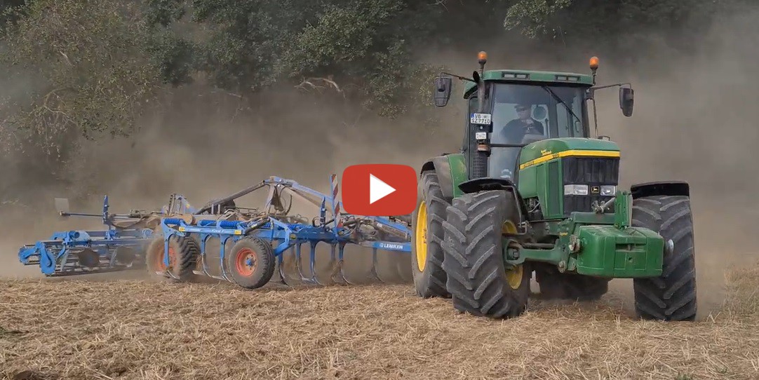 Soundvideo!!!!!! John Deere 7710 met een Lemken Karat 9 cultivator.. Stoppelbewerking.. Rene M.