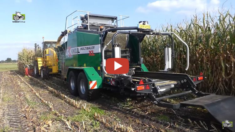 Maïsbalen wikkelen met de Knoll MultiBaler XL.. Hakselen en in balen ...