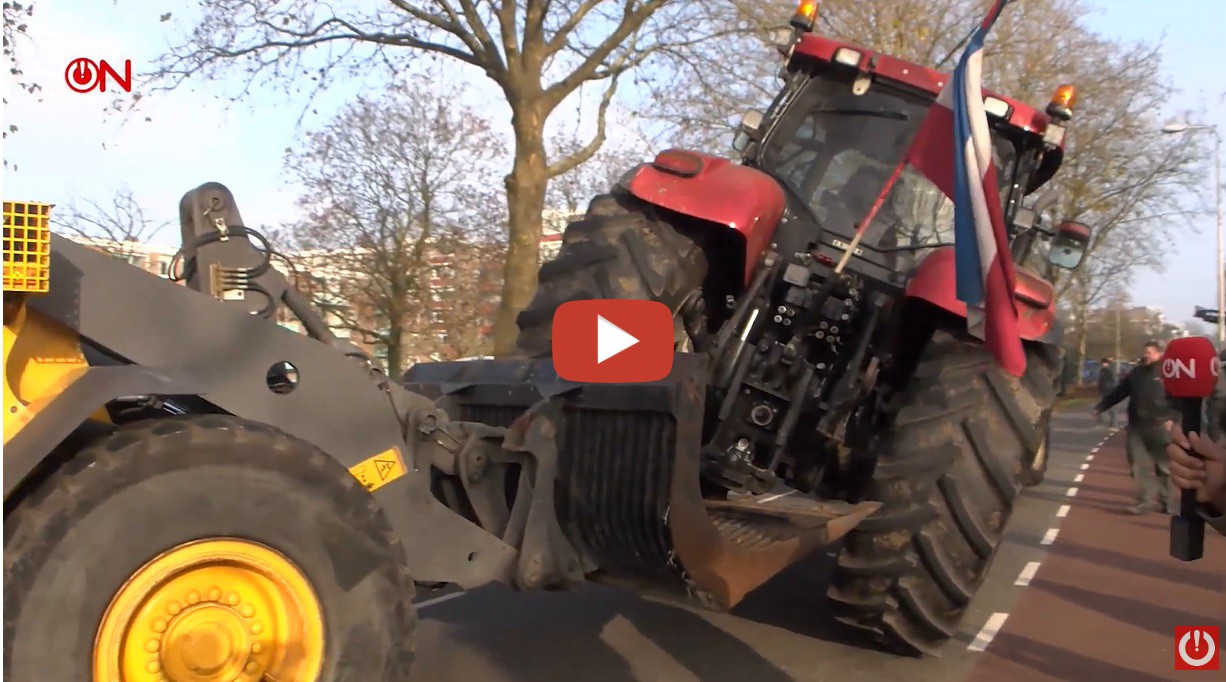 Boeren protest in Zwolle...Verslaggever van Ongehoord Nederland ...